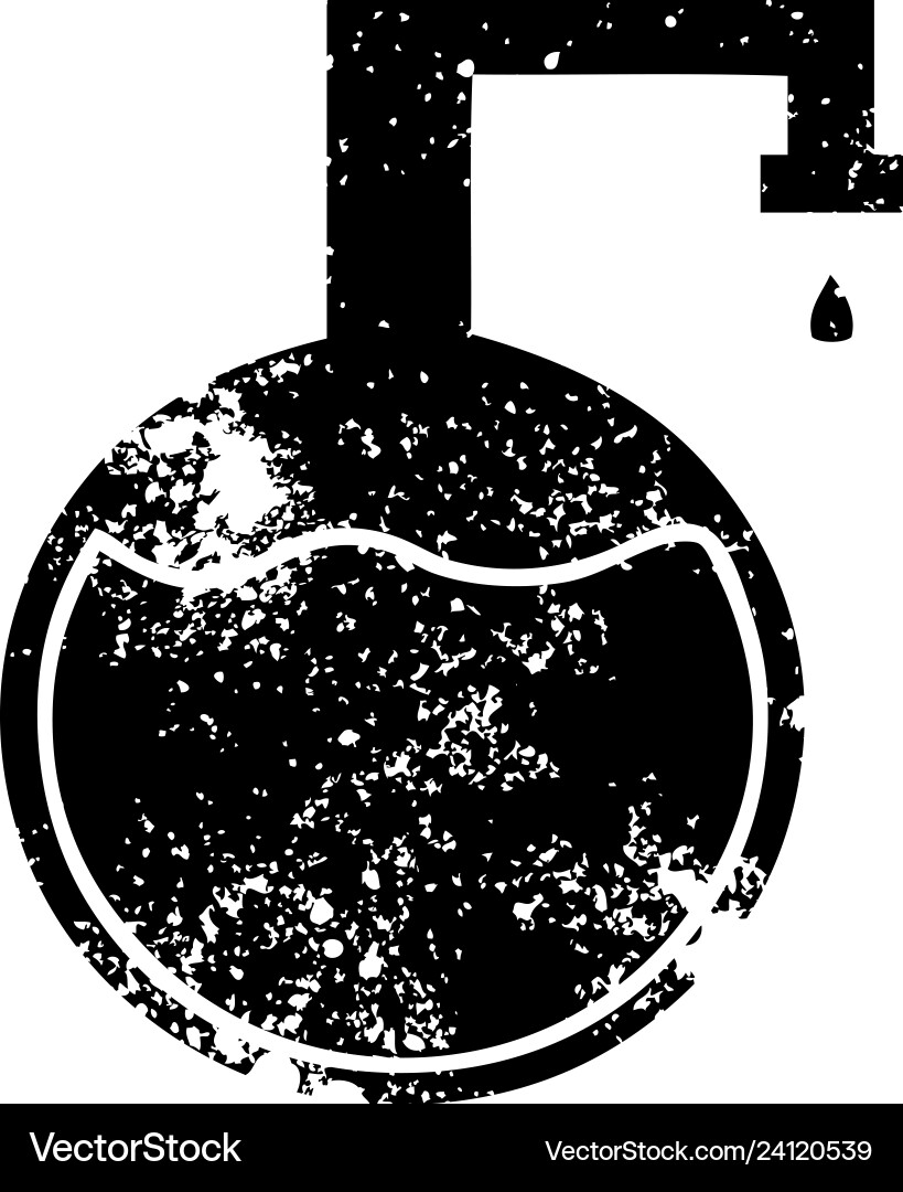 Distressed symbol science experiment Royalty Free Vector