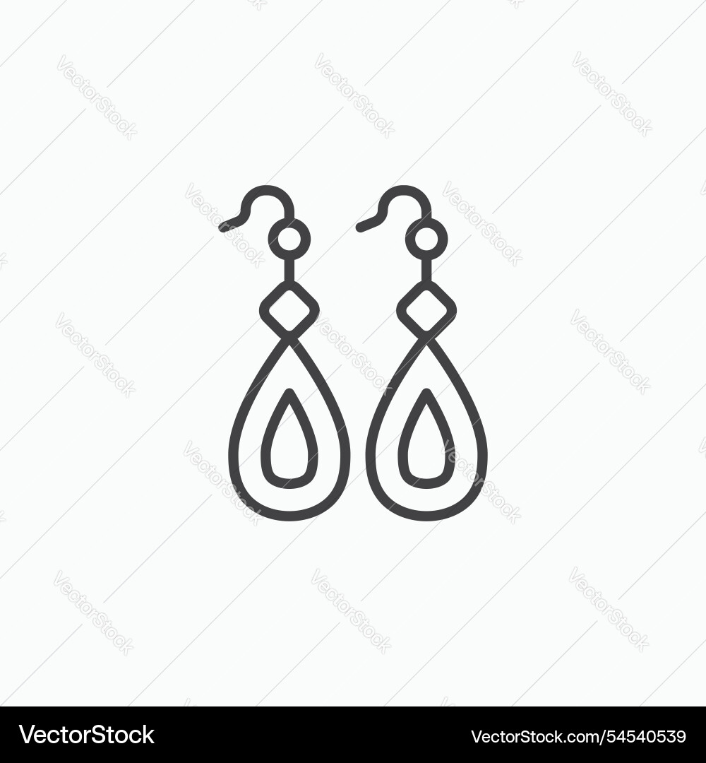 Earrings icon Royalty Free Vector Image - VectorStock
