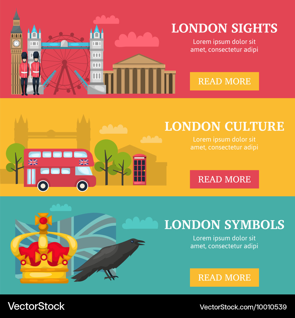 London banner set Royalty Free Vector Image - VectorStock