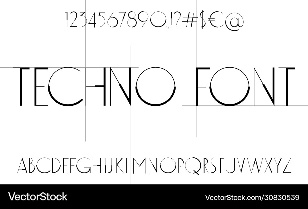 Modern alphabet Royalty Free Vector Image - VectorStock