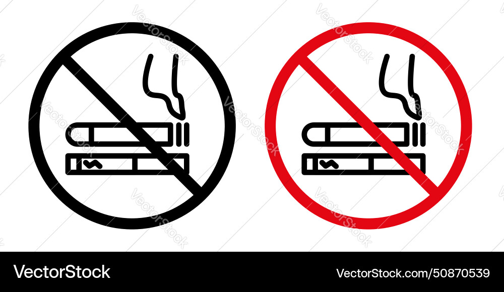 No smoking including electronic cigarettes sign Vector Image