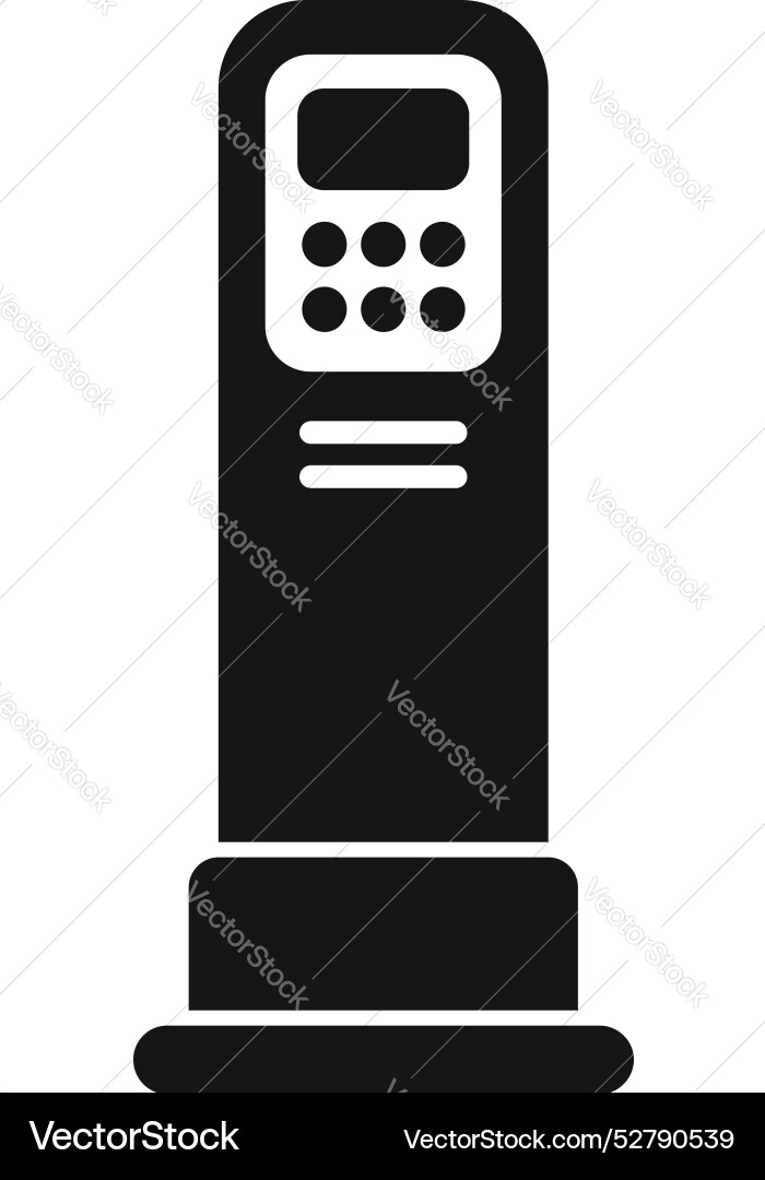Parking meter displaying payment information Vector Image