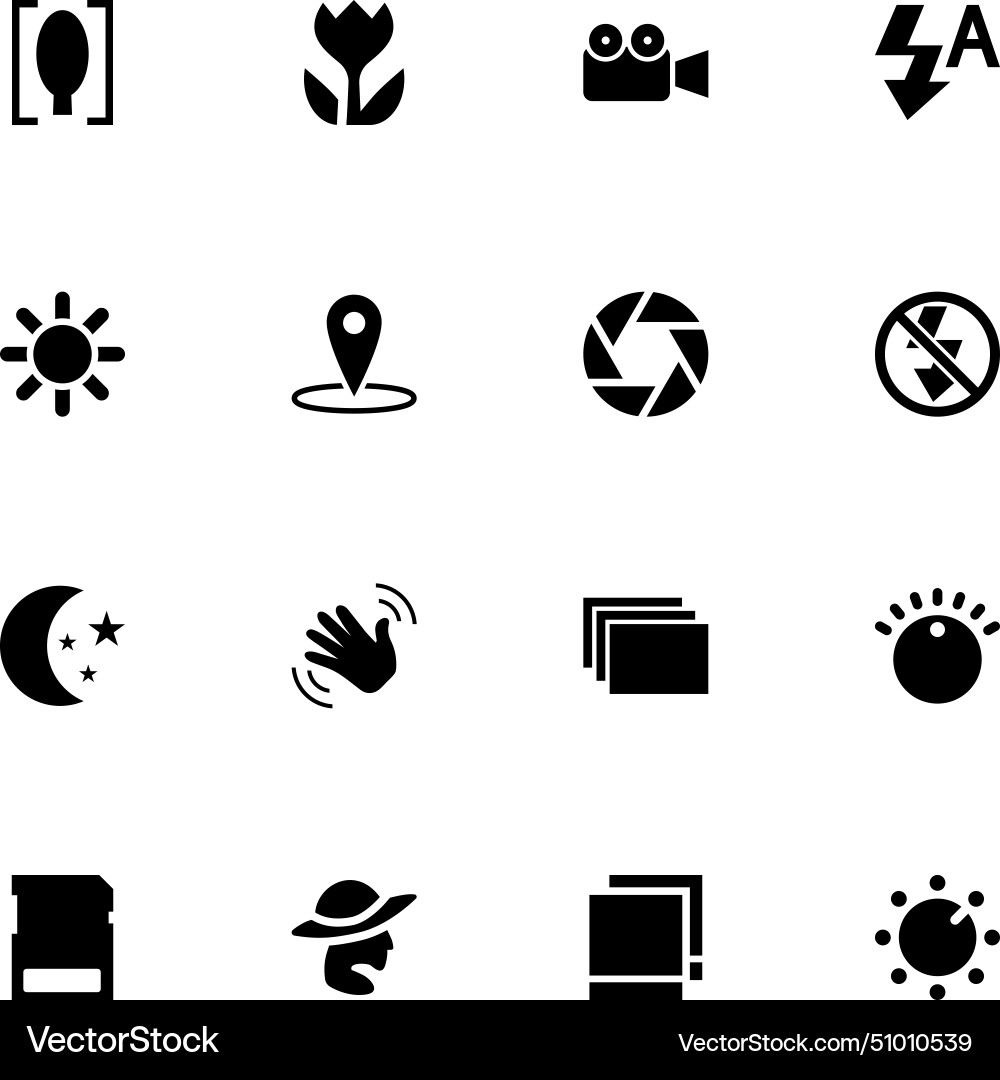 Photo mode icon - expand to any size change Vector Image