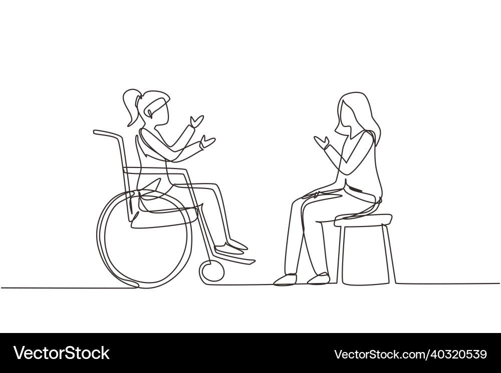 Einzelne eine Linie mit zwei Personen sitzen Vektorbild