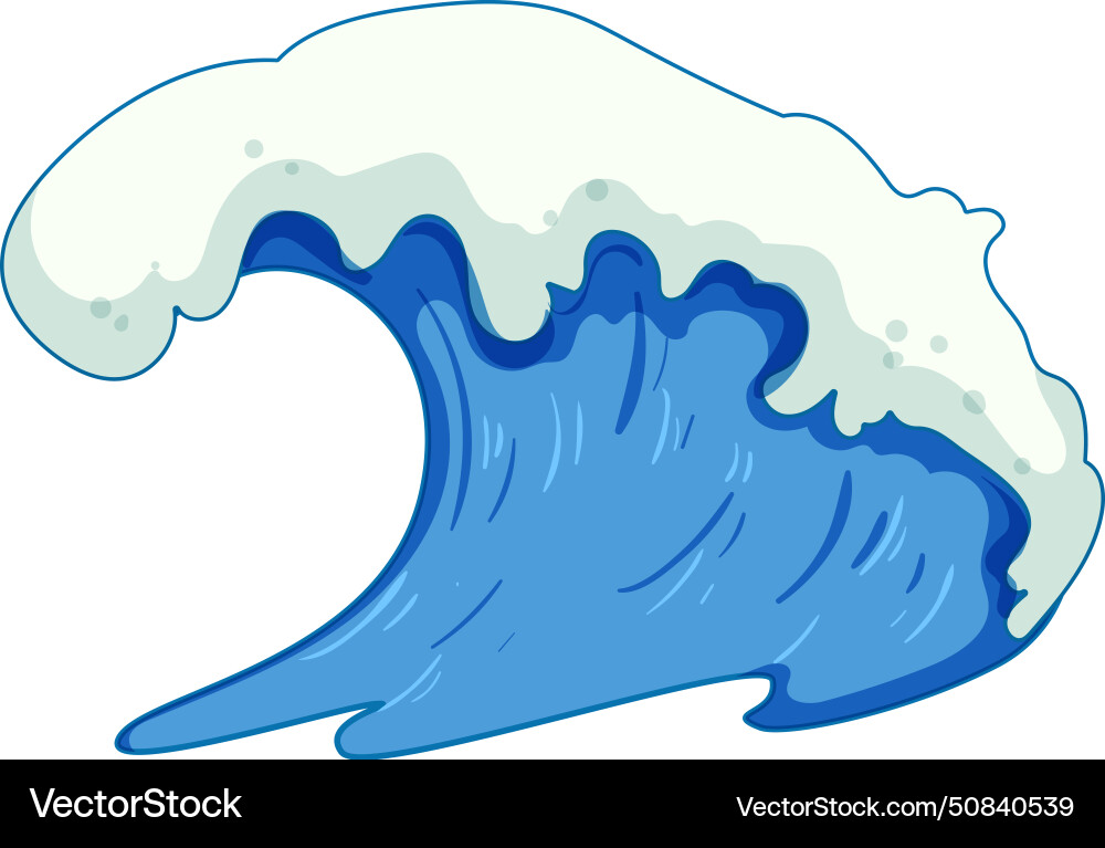 Summer ocean waves cartoon Royalty Free Vector Image