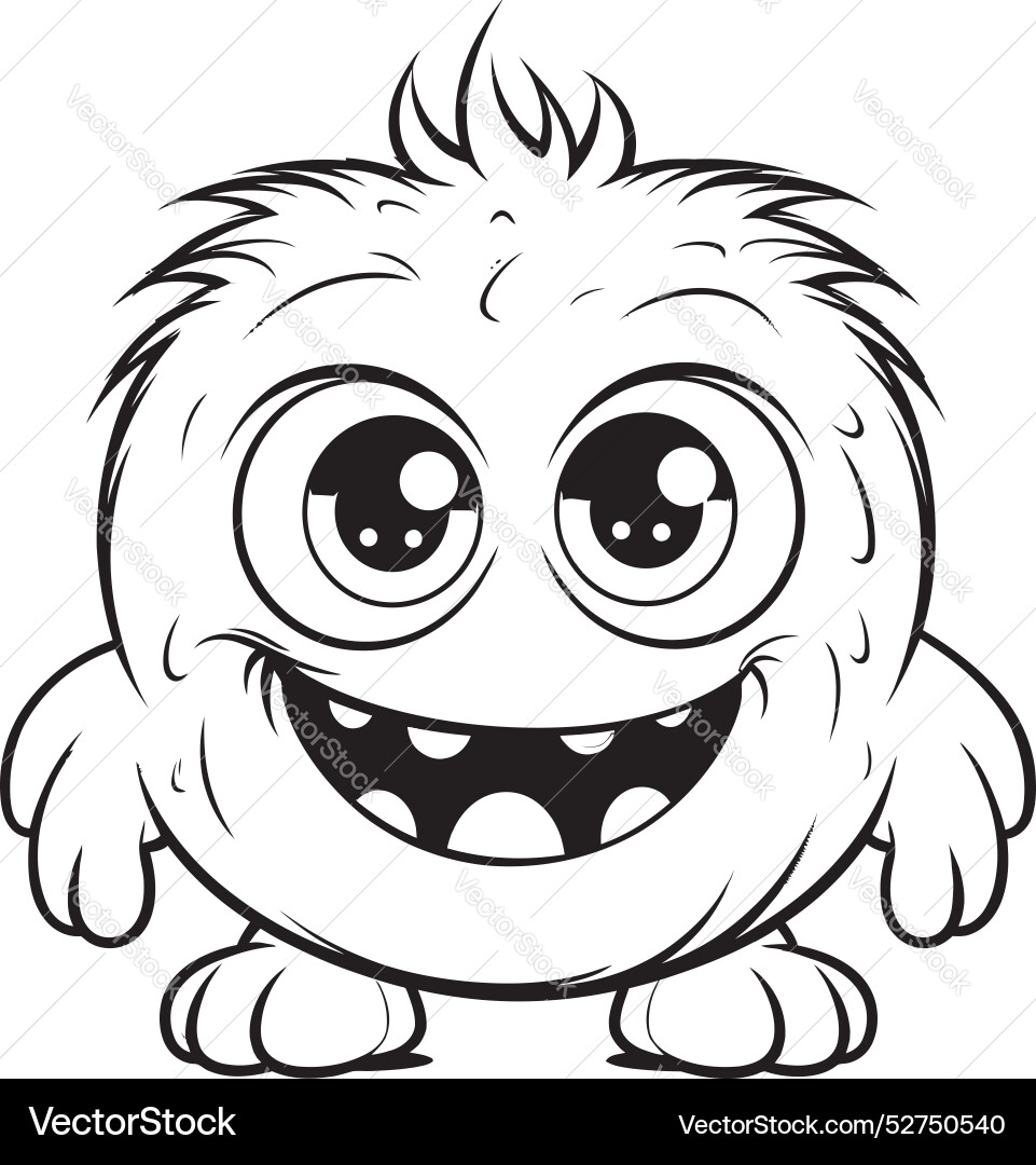 Adorable aberrations coloring pages with creepy Vector Image