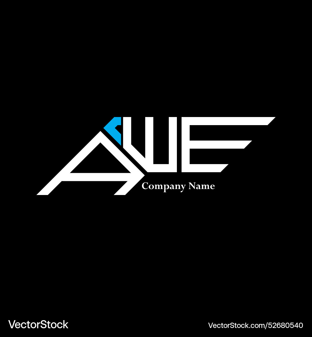Awe logo design simple and modern Royalty Free Vector Image