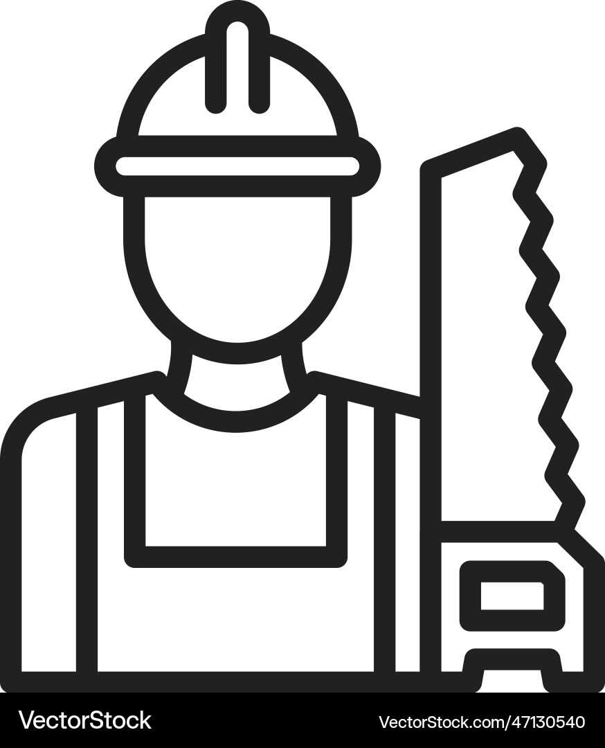 Carpenter icon image Royalty Free Vector Image