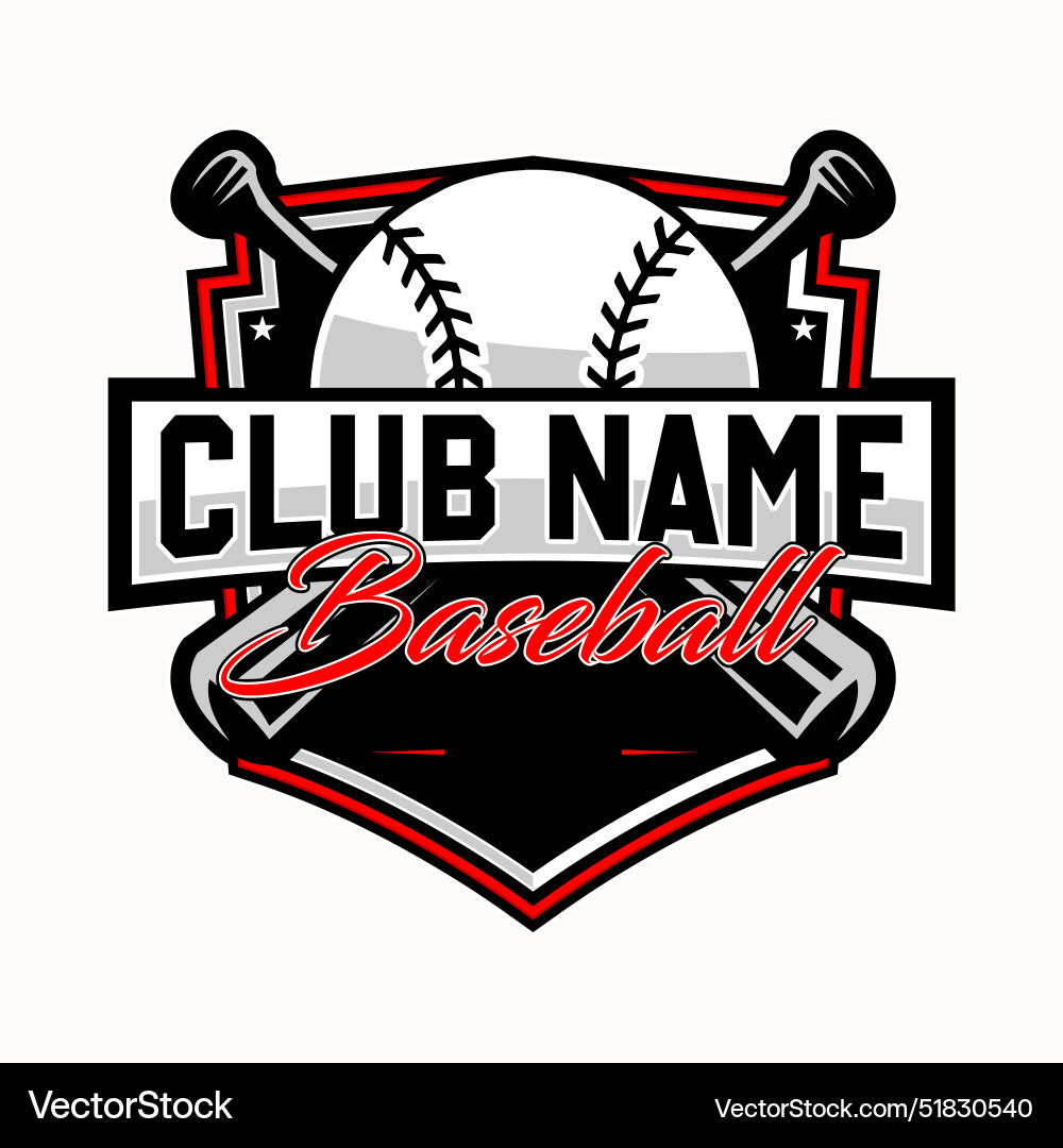 Grafik des Baseball-Logos Lizenzfreies Vektorbild