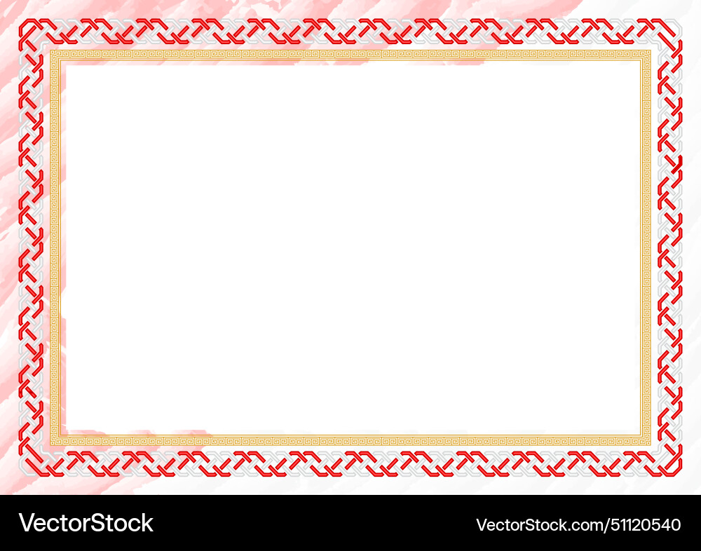 Horizontal frame and border with indonesia flag Vector Image