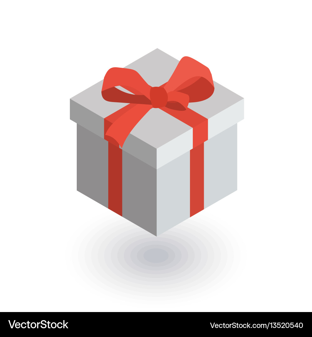 Isometric Gift Box Icon Royalty Free Vector Image