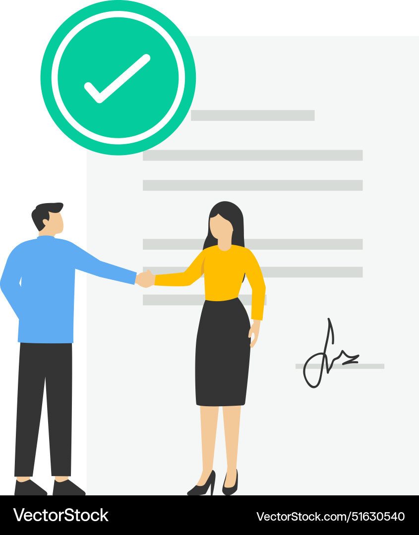 Making a deal isolated cartoon Royalty Free Vector Image