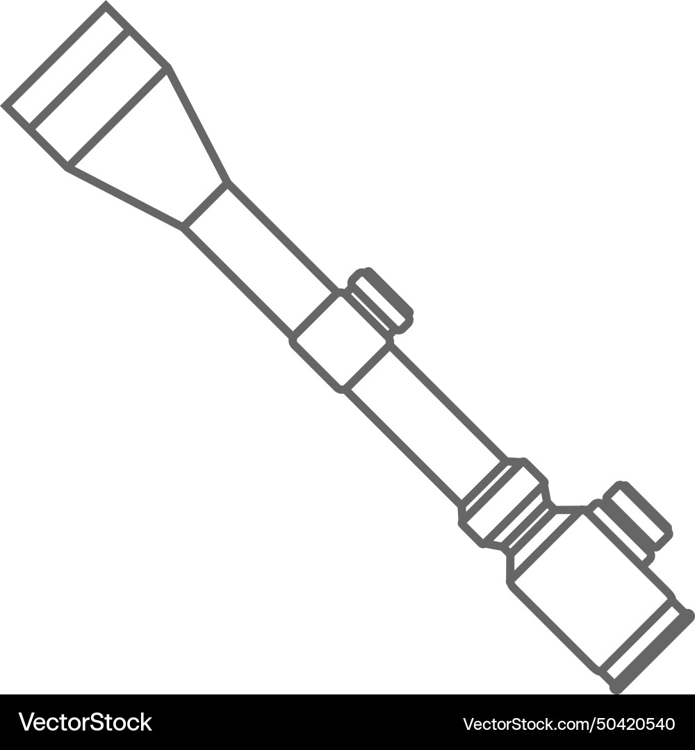 Optical sight isolated outline icon in flat style Vector Image