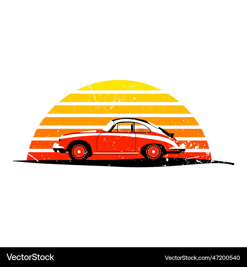 Retro car Royalty Free Vector Image - VectorStock