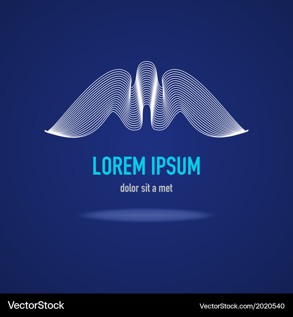 Symbol angel with wings logo design template Vector Image