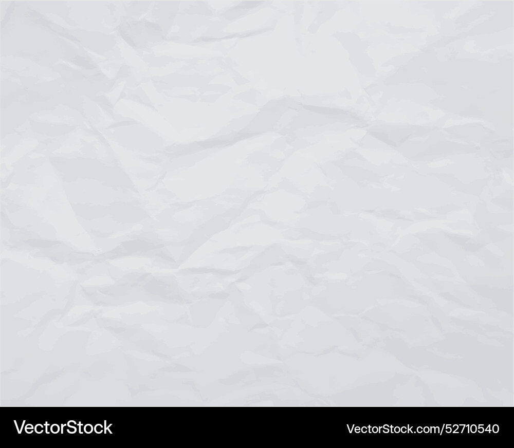 Wrinkled paper background realistic white empty Vector Image