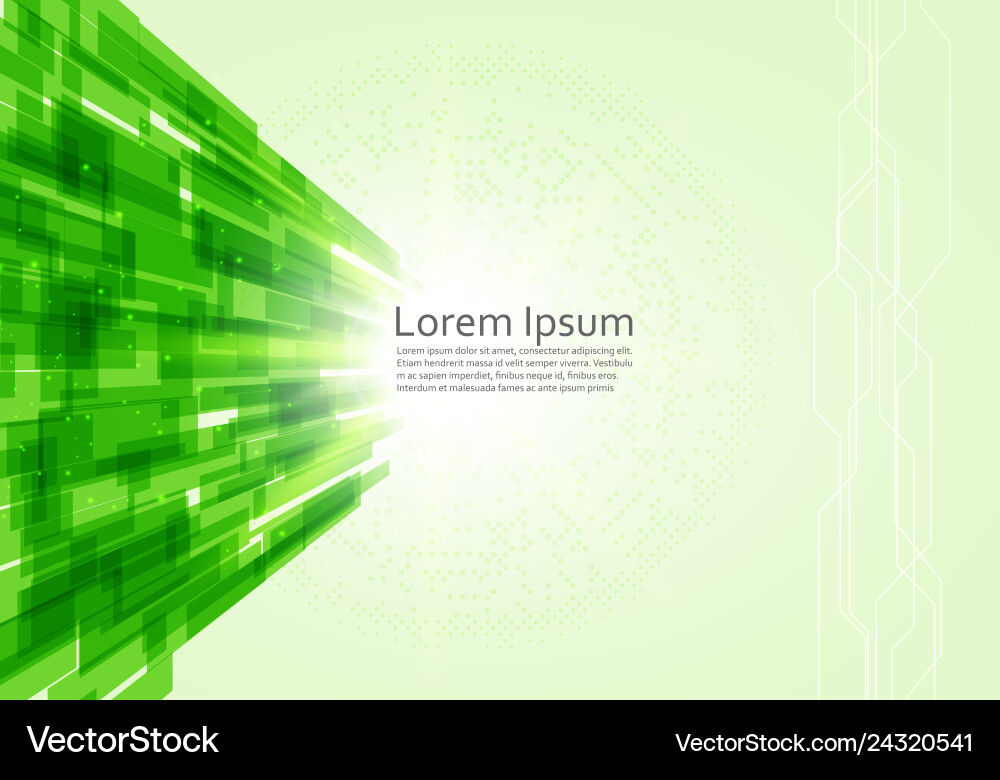 Abstract green technology lines background Vector Image