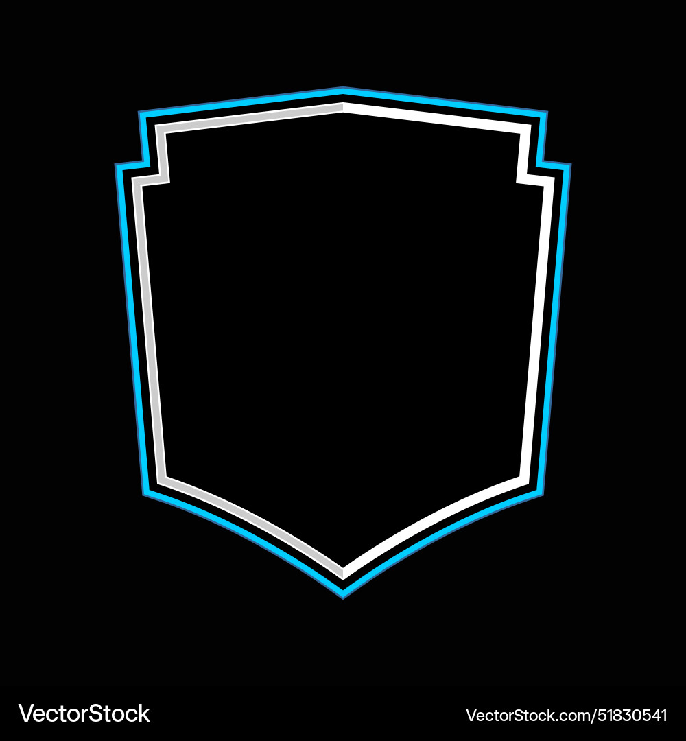 Blank shape shield emblem Royalty Free Vector Image