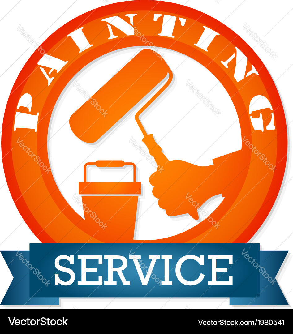 Emblem for painting Royalty Free Vector Image - VectorStock