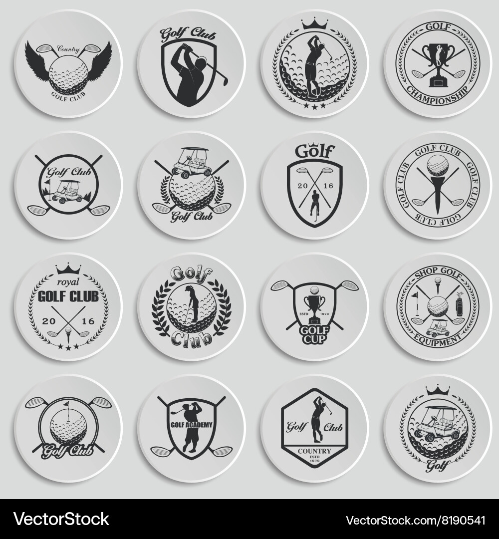 Golf labels badges and emblems Royalty Free Vector Image