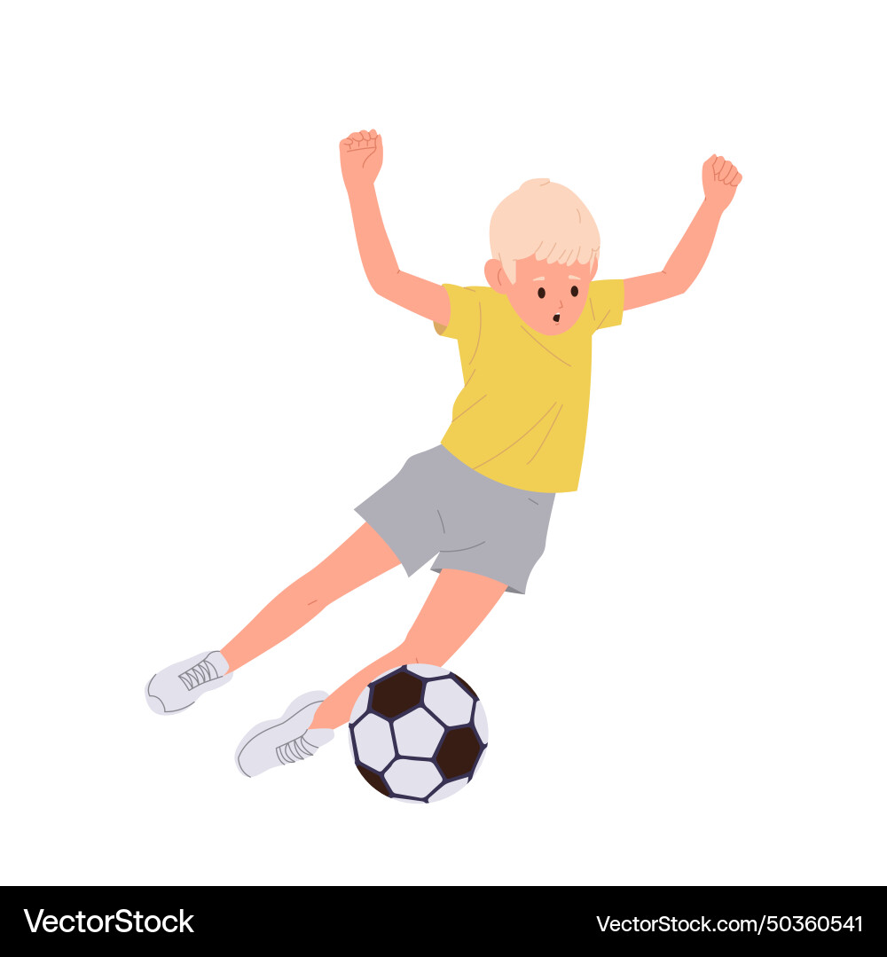 Little boy child cartoon character falling down Vector Image