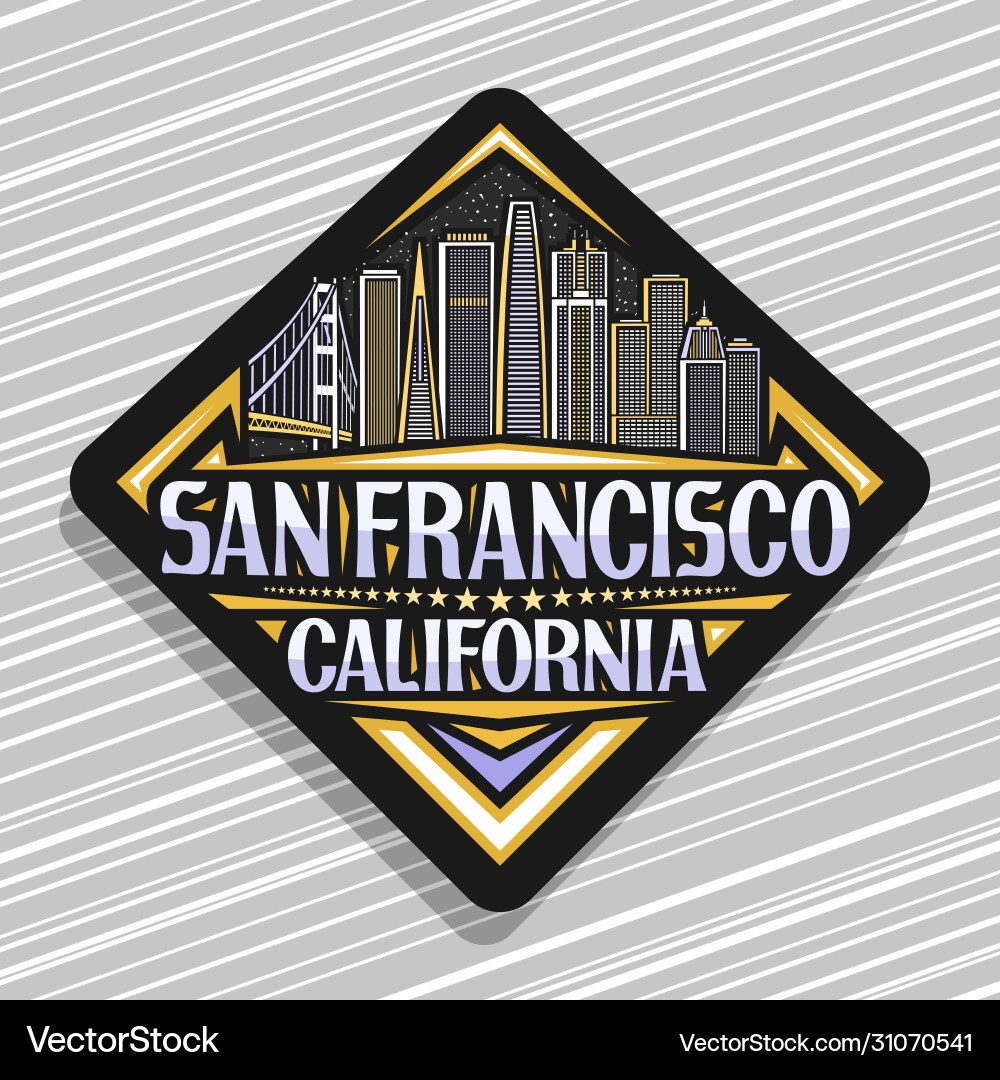 Logo for san francisco Royalty Free Vector Image