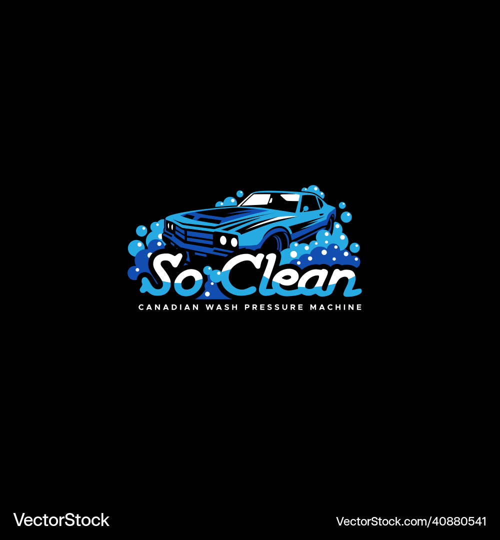 Modern colorful design so clean car logo Vector Image