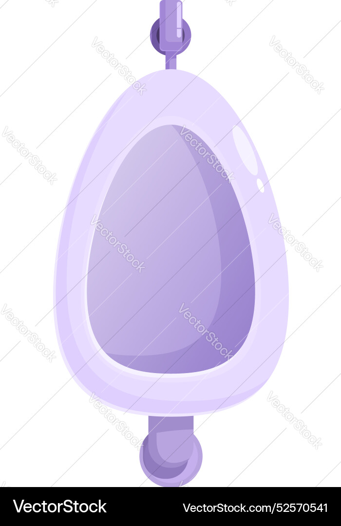 Modern purple urinal hanging on wall in bathroom Vector Image