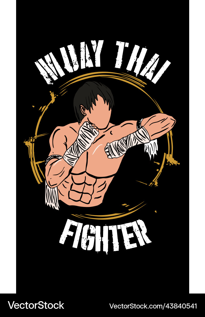Muay thai design Royalty Free Vector Image - VectorStock