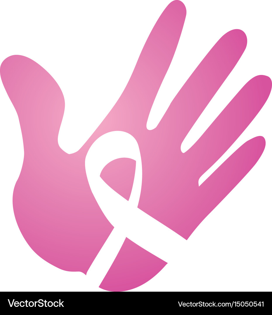 Ribbon cancer symbol Royalty Free Vector Image