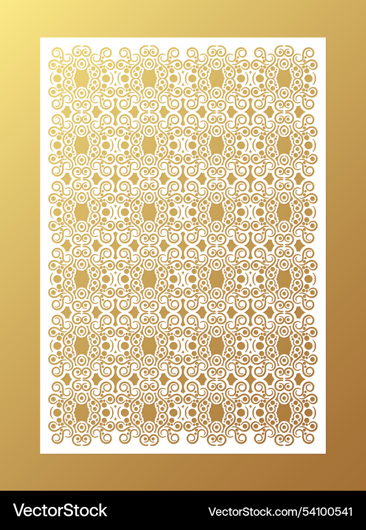 Seamless die cut decorative pattern template Vector Image