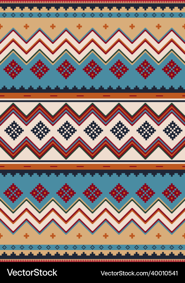 Southwestern Ethnic Textile Pattern Royalty Free Vector