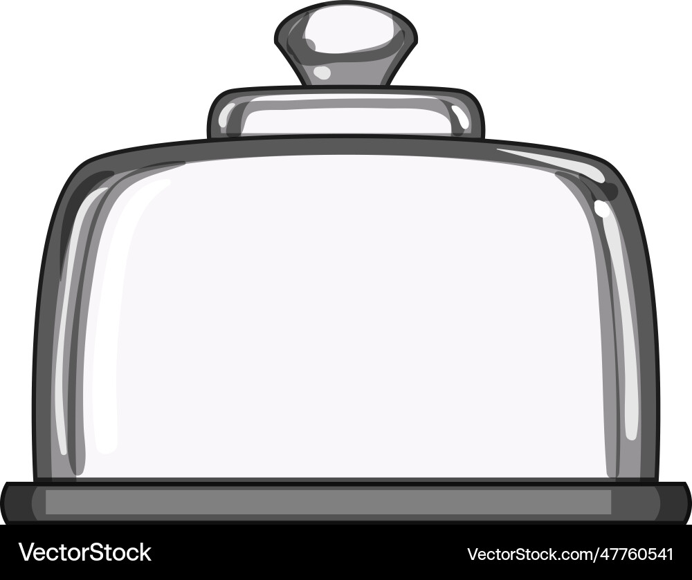 Tray cake dome cartoon Royalty Free Vector Image