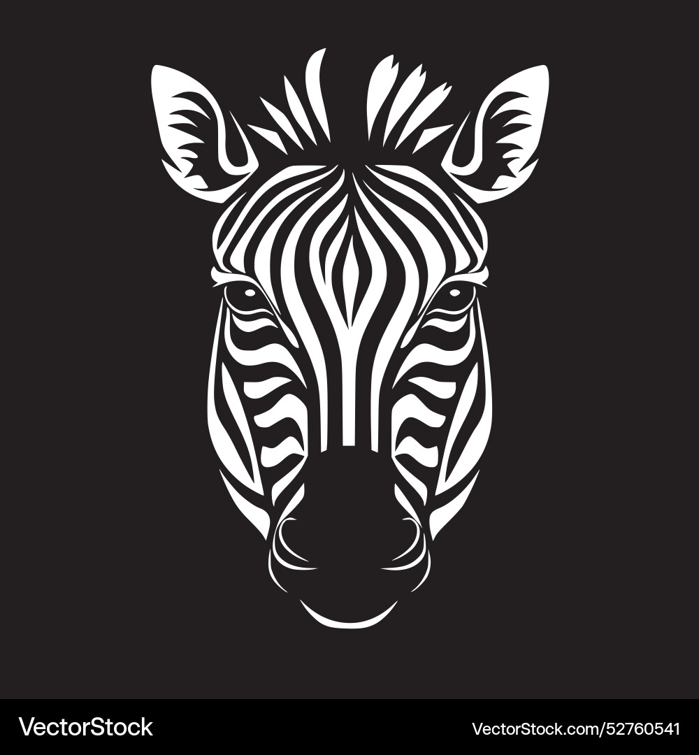 Zebra - minimalist and simple silhouette Vector Image