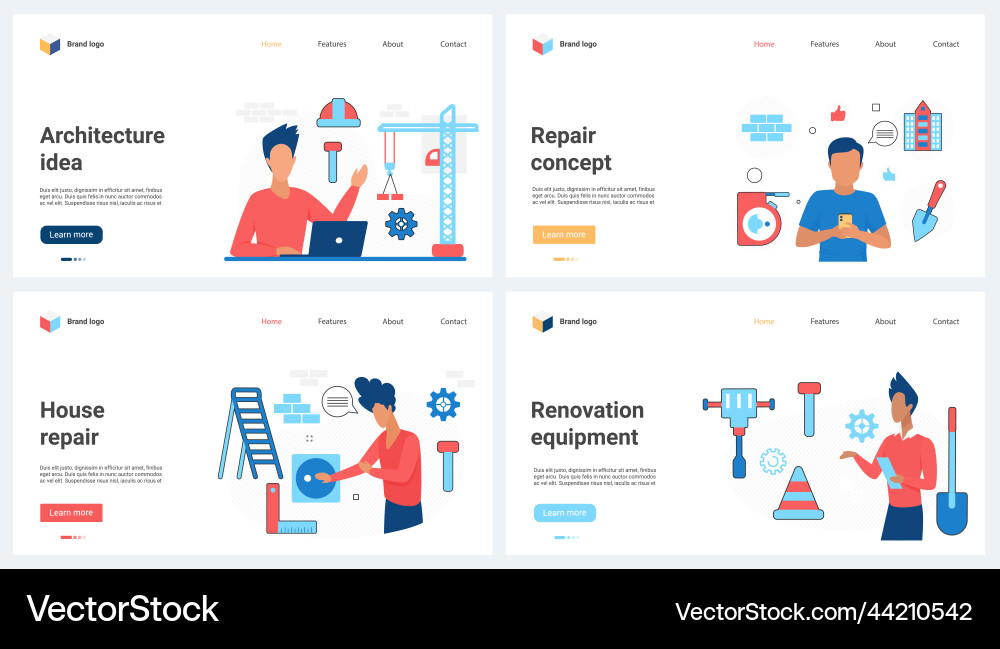 Architecture development construction technology Vector Image