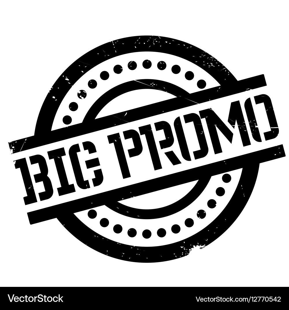 Big promo rubber stamp Royalty Free Vector Image