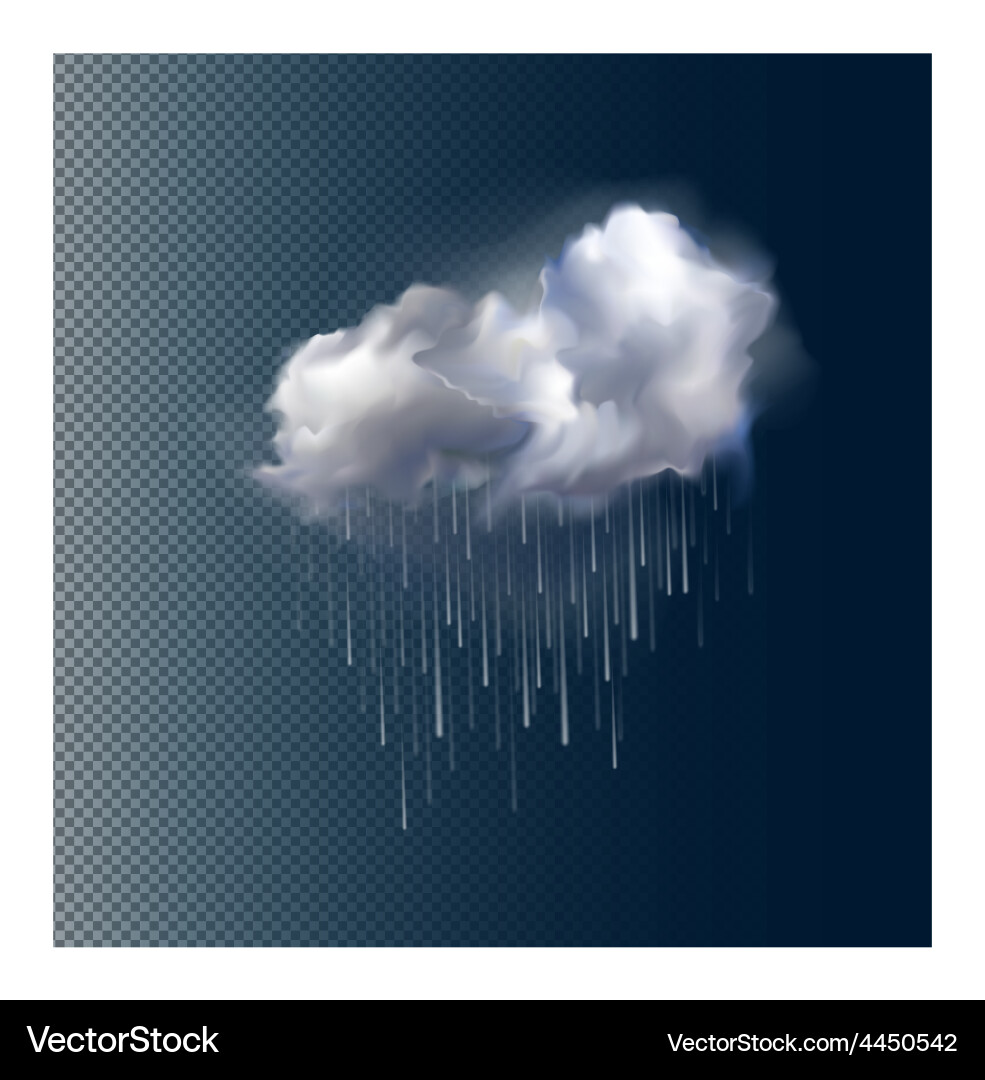 Cloud and rain Royalty Free Vector Image - VectorStock