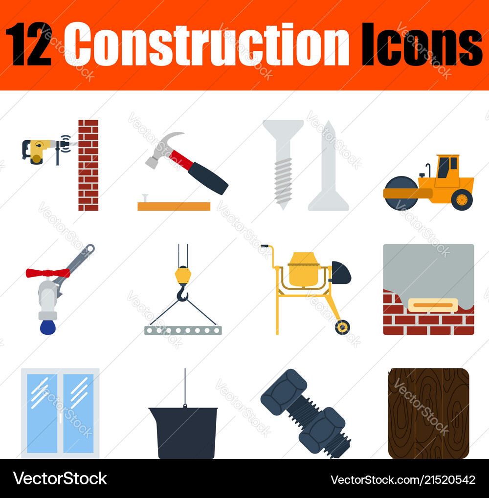 Construction icon set Royalty Free Vector Image