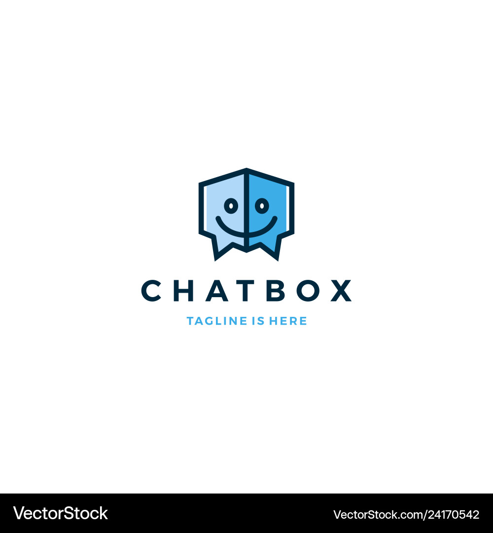 Cube Chat Logo Social Communication Royalty Free Vector