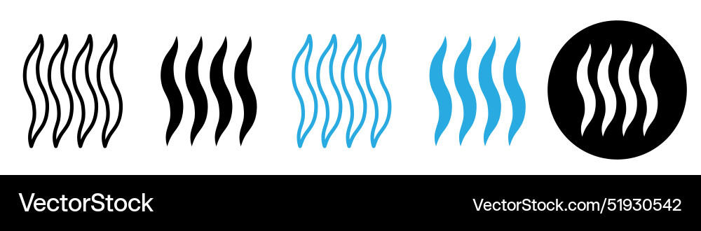 Evaporation icon logo set Royalty Free Vector Image