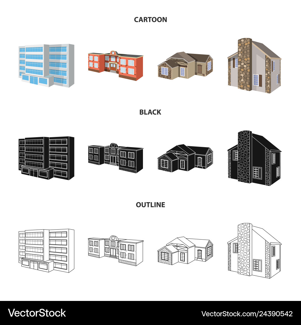 Facade and housing sign Royalty Free Vector Image