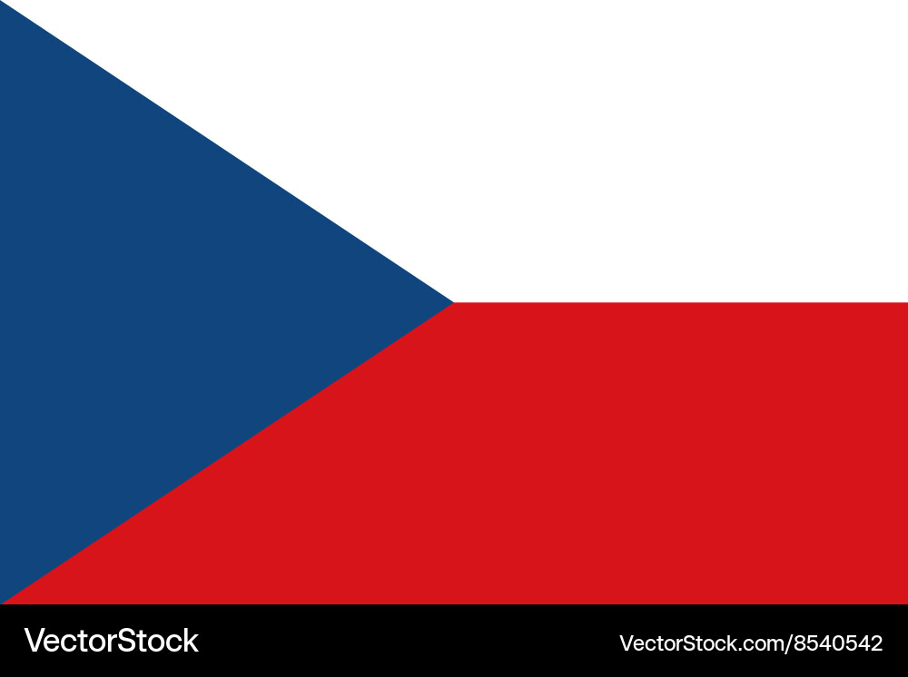 Flag of czech republic Royalty Free Vector Image