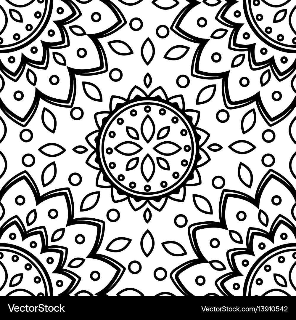 Floral Damask Pattern Royalty Free Vector Image