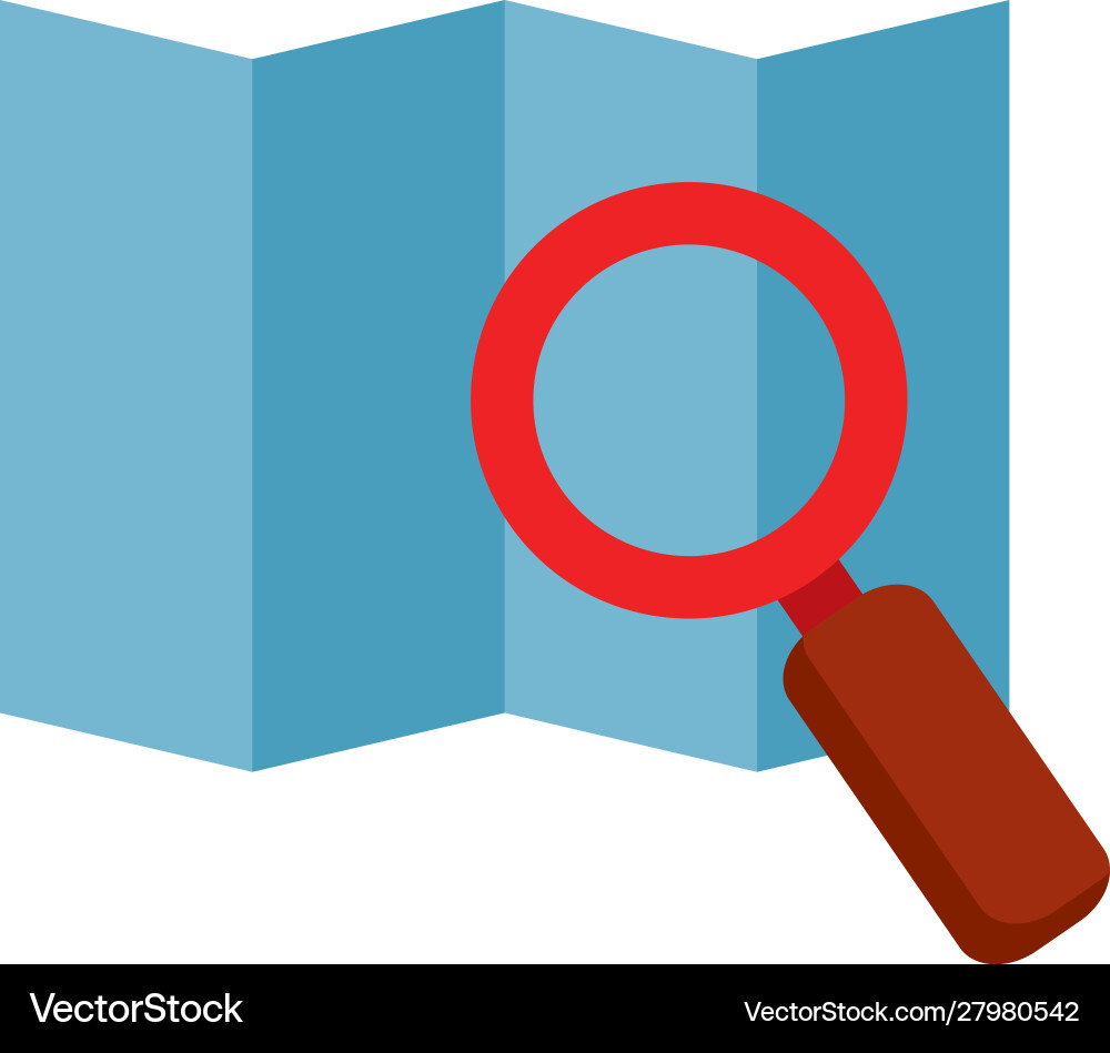 Isolated lupe and map design Royalty Free Vector Image