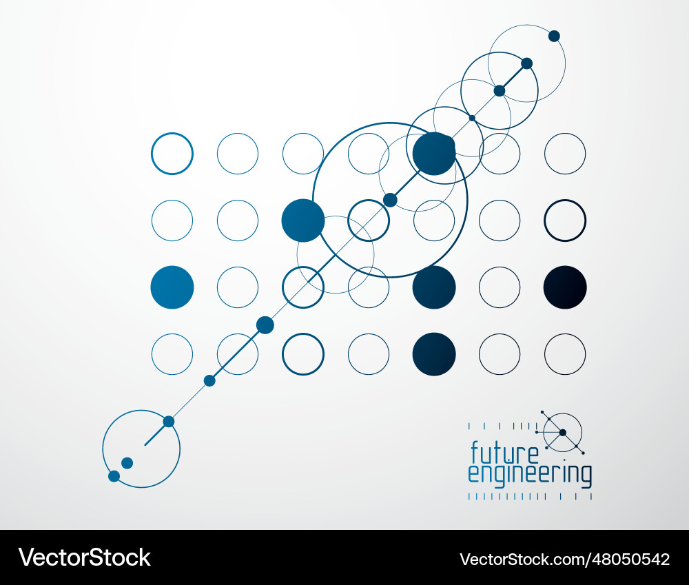 Mechanical scheme engineering drawing Royalty Free Vector