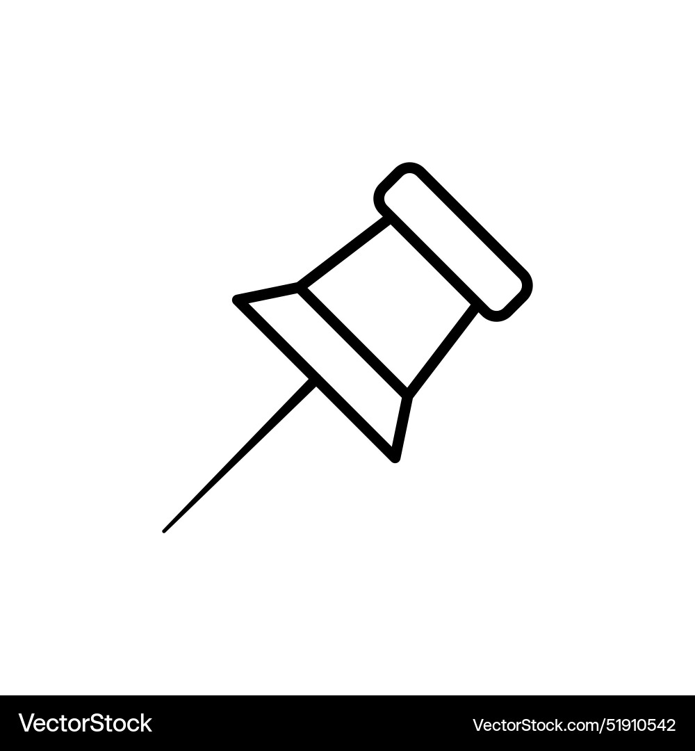 Pin thumbtack icon perfect for marking Royalty Free Vector