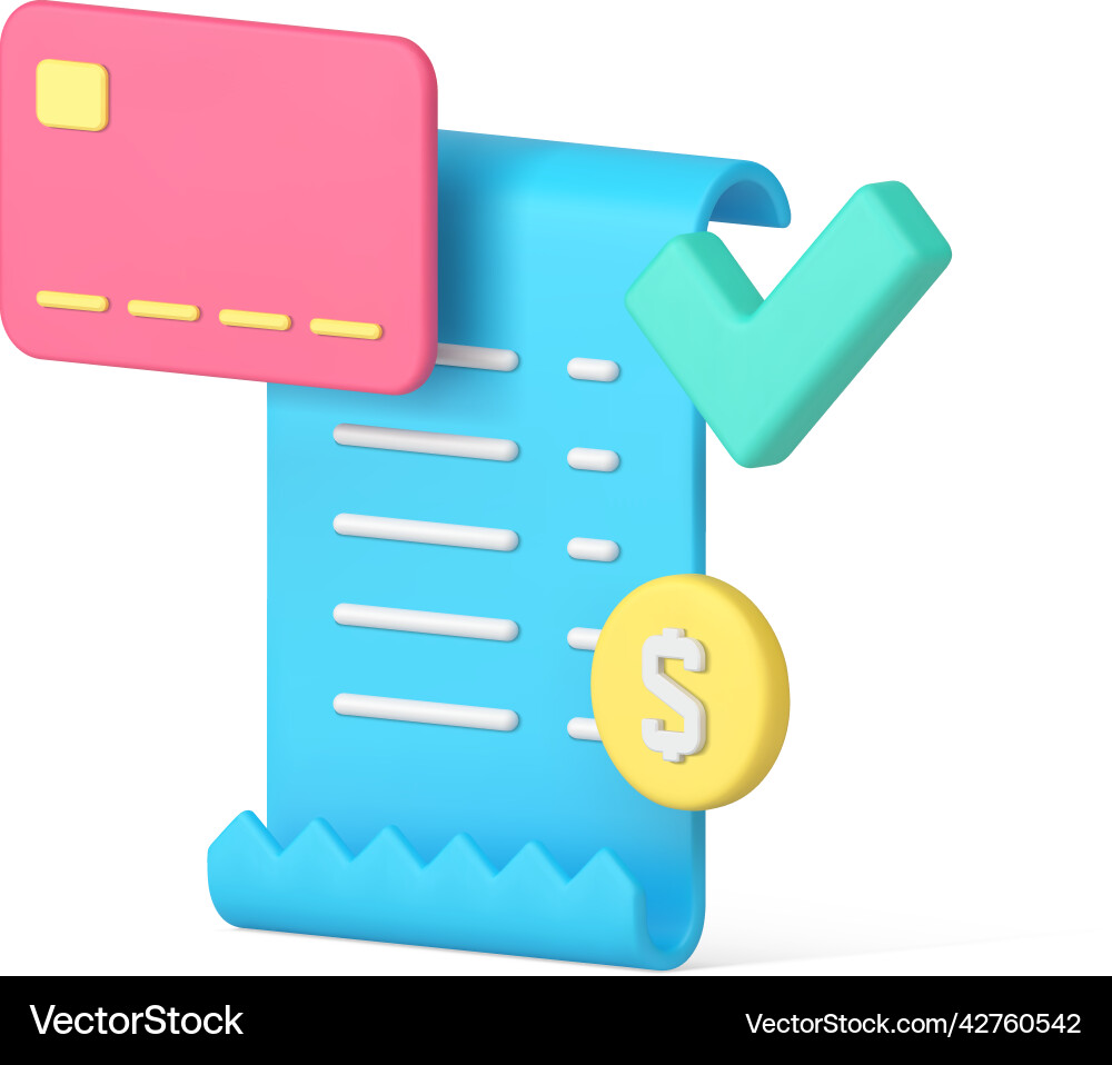 Success complete financial transaction paper Vector Image