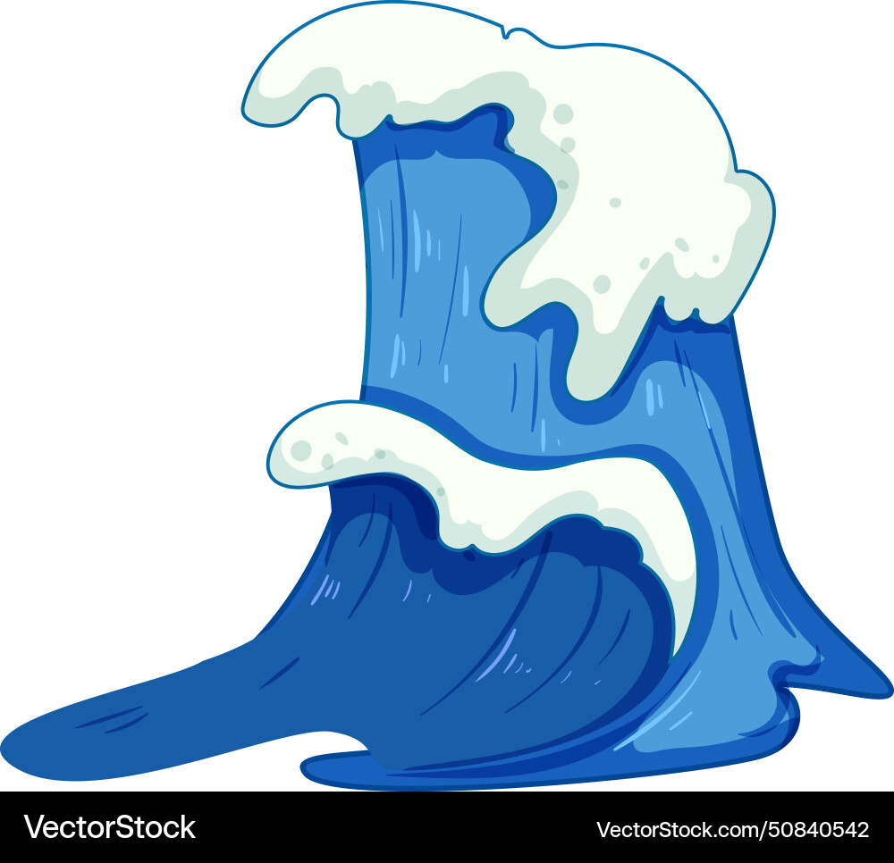 Texture ocean waves cartoon Royalty Free Vector Image