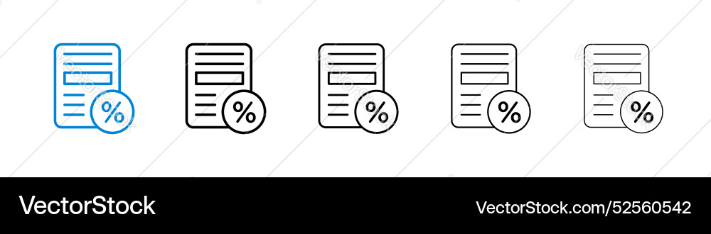 Value added tax vat icon set on white background Vector Image