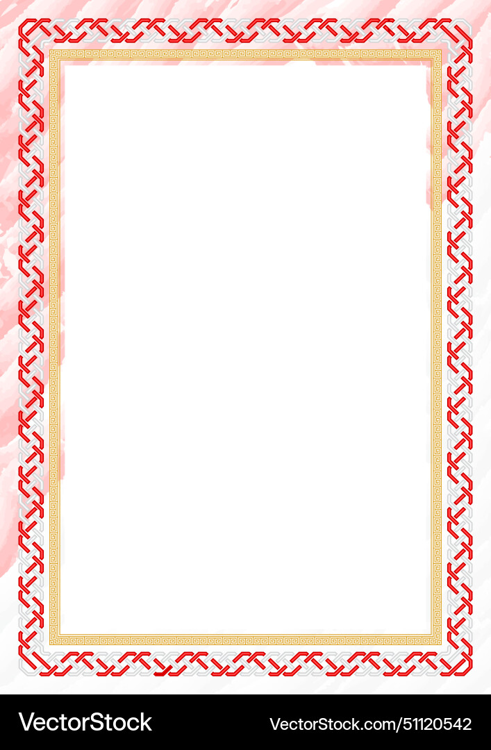 Vertical frame and border with indonesia flag Vector Image